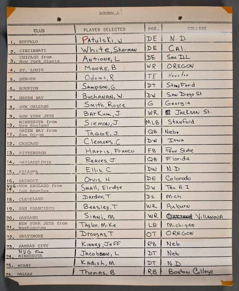Franco Harris and the 1972 Draft - Heinz History Center